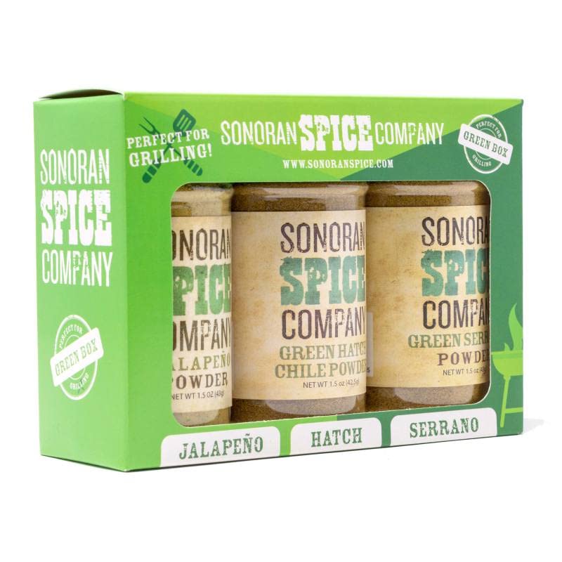 Amazon.com : Serrano, Hatch Green Chile, Jalapeno Powder Gift Set 1.5 ...