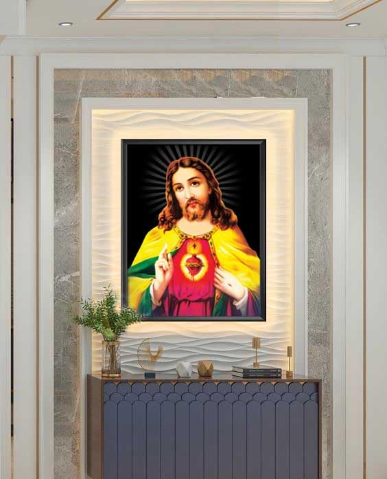 Acrylic Photo Frame of Jesus Sacred Heart with LED Backlight | Suitable ...