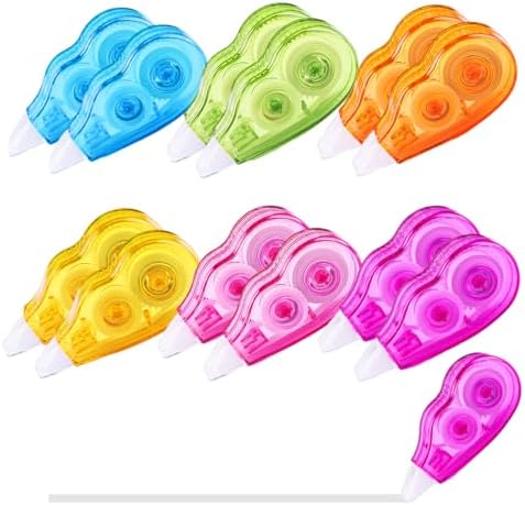 12 Pieces Correction Tapes, Mini Correction Tape, White, 3 m x 5 mm x ...