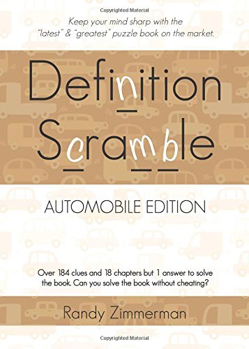 Definition Scramble: Automobile Edition: Zimmerman, Randy ...