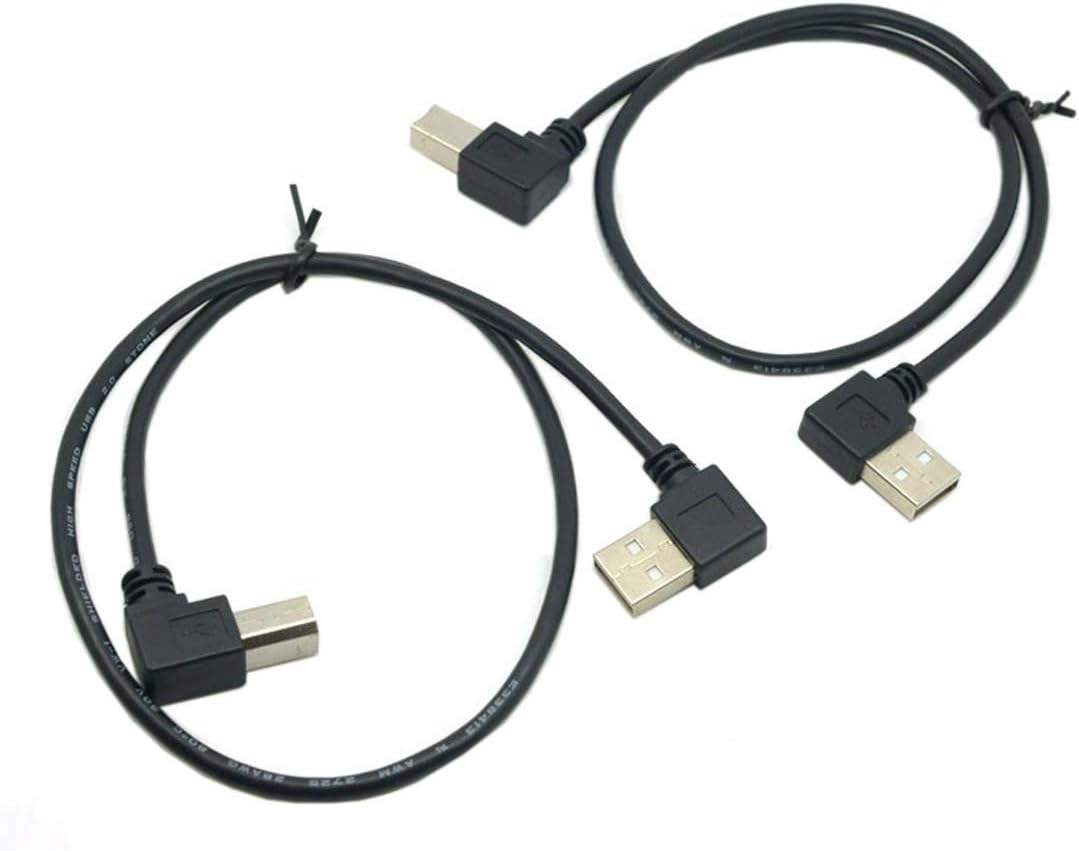 Amazon.com: C2G Legrand USB Cable, USB A to B Cable, Black Right Angle ...