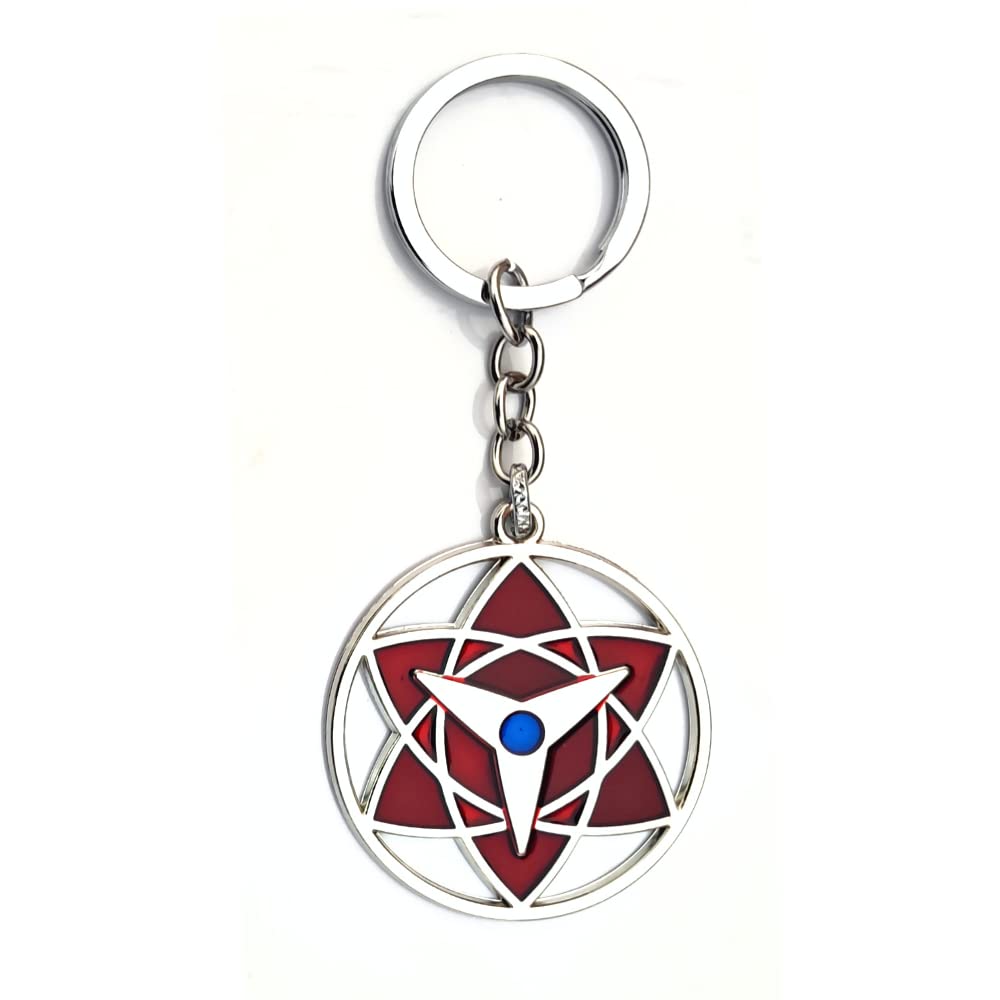 Buy Naruto Sasuke Uchiha Red Eye of Mangekyou Sharingan Metal Keychain ...