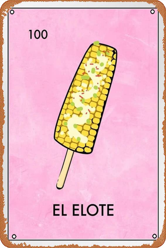 Amazon.com : Vintage Tin Signs El Elote Mexican Lottery Parody Street ...