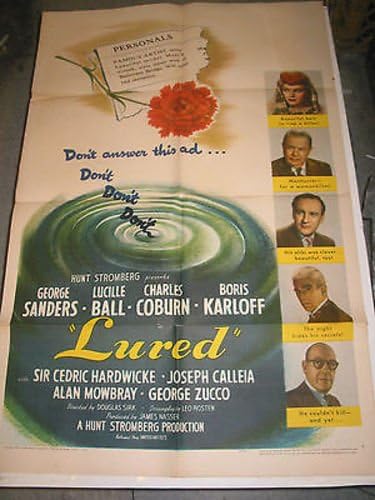 LURED / ORIGINAL U.S. ONE-SHEET MOVIE POSTER (LUCILLE BALL & BORIS ...
