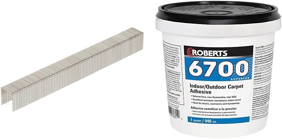 Amazon.com: Arrow Fastener T50 Staples + Roberts Carpet Adhesive ...