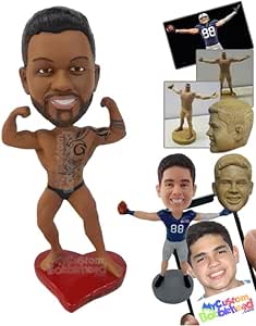 Amazon.com: Custom Bobblehead Body Builder Showing of His Muscles While ...