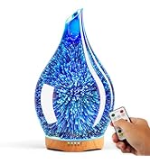 Porseme 150ml Glass Essential Oil Diffuser, Night Light Handmade 3D ...