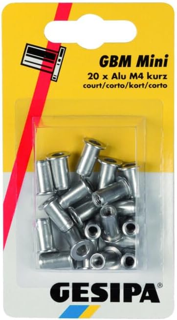 Gesipa Écrous à rivets aveugles Mini-Pack Alu M 4 Long : Amazon.fr ...