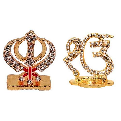 Buy 9facts Punjabi Khanda Symbols of Sikh Idol and Ek ONKAR Symbols of ...