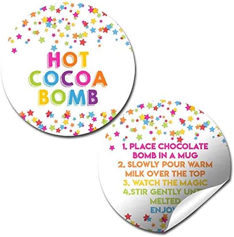 Amazon.com: Pink & Purple Polka Dots Hot Cocoa Bomb Packaging Sticker ...