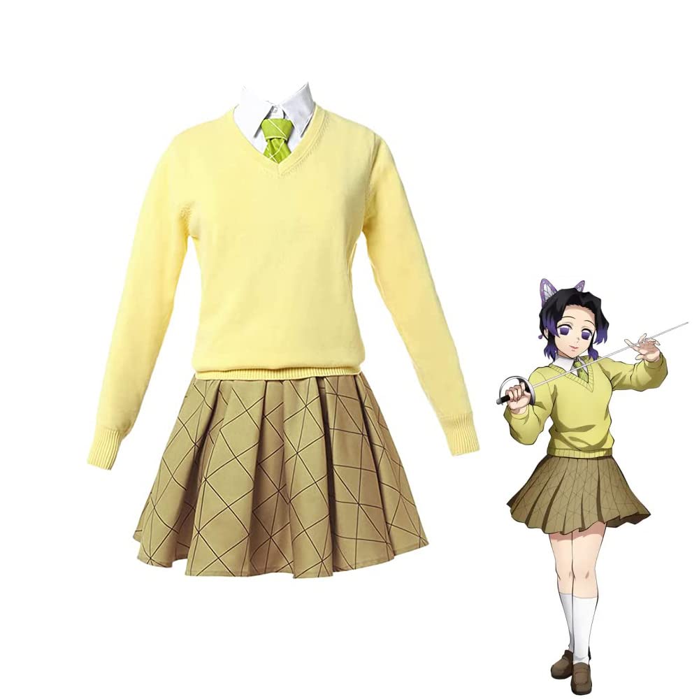 Buy Anime Kochou Shinobu Cosplay Costume Outfit for Girl,Shinobu Dress ...