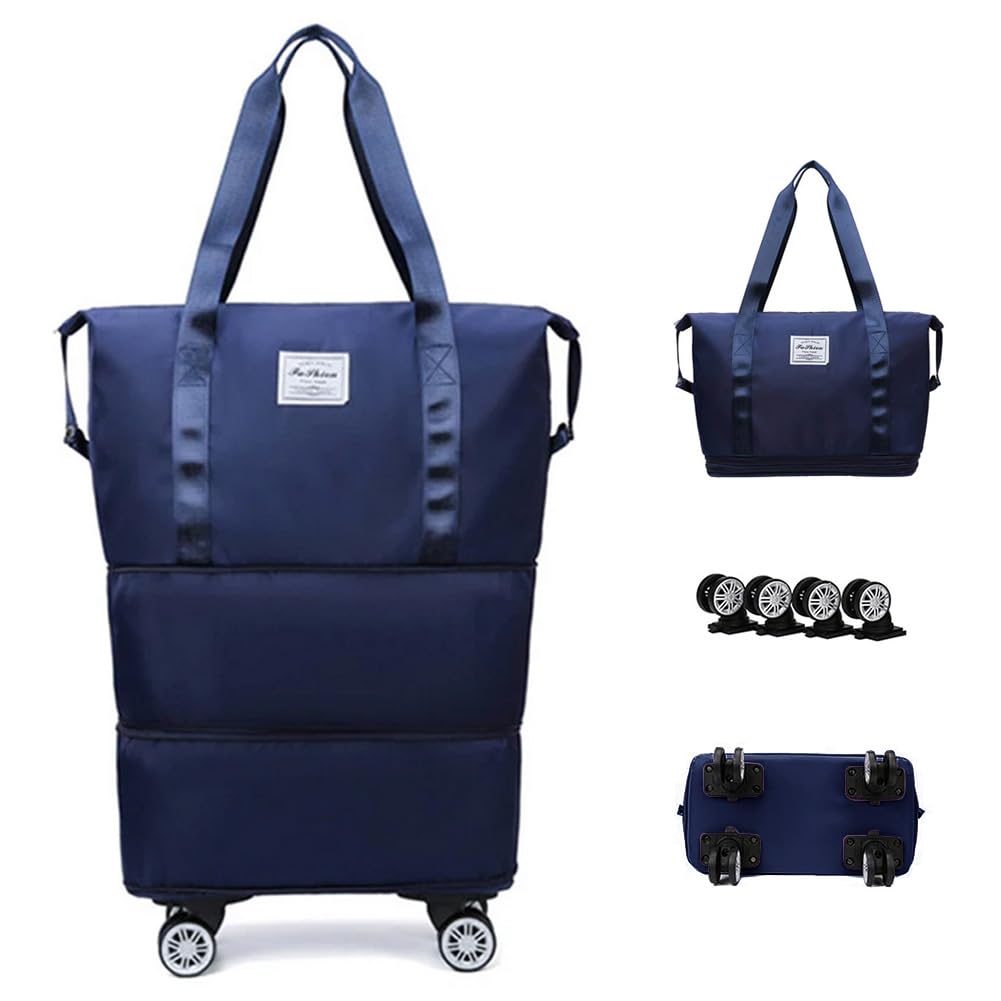 Amazon.com: Expandable Carry Luggage Bag with Wheels Foldable Rolling ...
