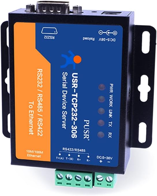 Amazon.com: PUSR TCP232-306 RS232 RS485 RS422 to Ethernet TCP IP Modbus ...