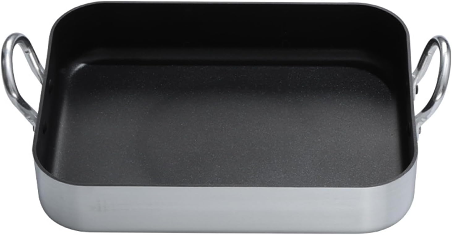 Amazon.com: Rectangular Non Stick Roaster/Roasting Pan with Double ...