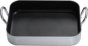 Amazon.com: Rectangular Non Stick Roaster/Roasting Pan with Double ...