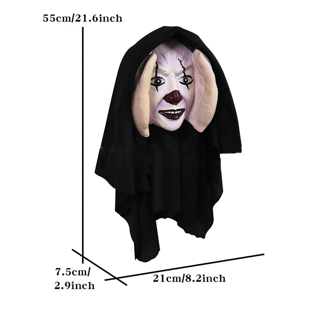 BSTCAR Scary Peeper True To Life Scary Clown Mask, Window Creepy ...