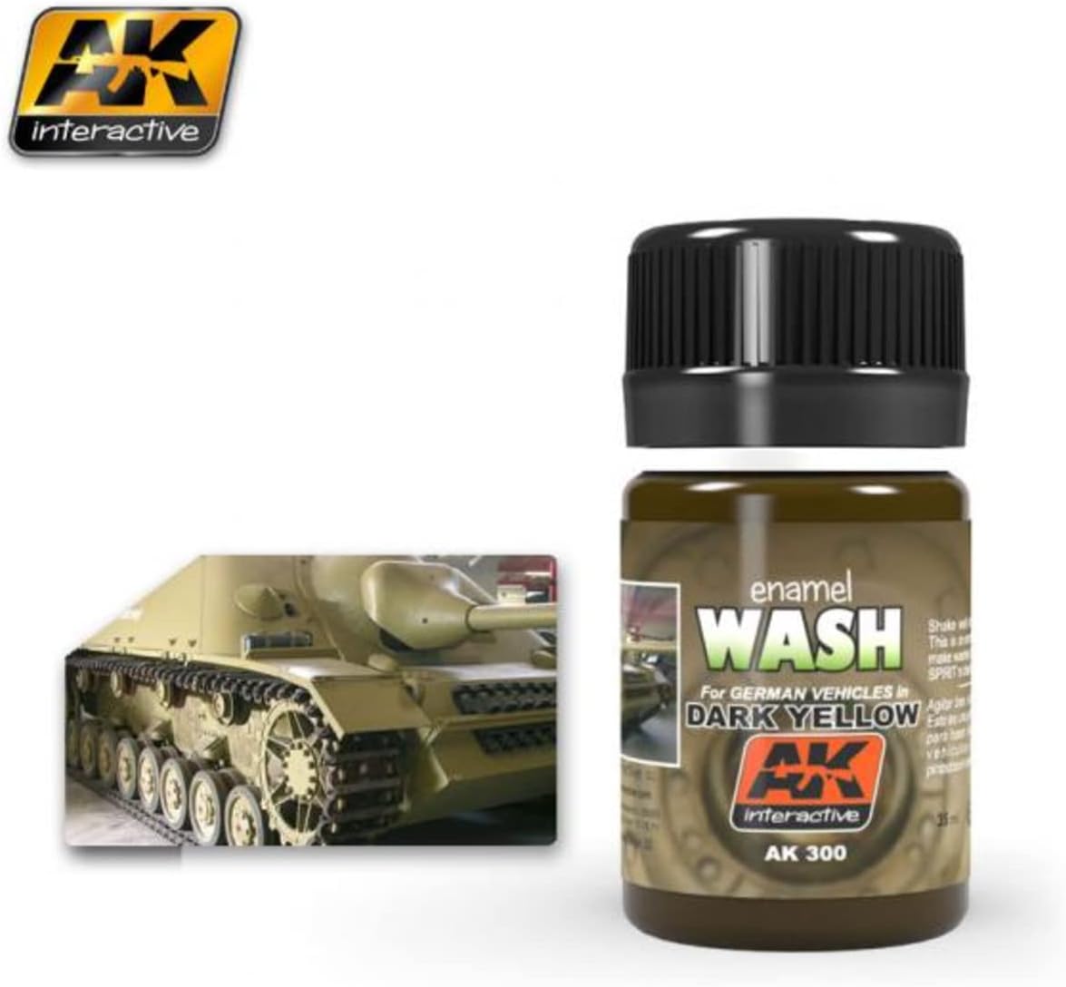 Amazon.com: Ak Interactive Ak00300 - Dark Yellow Wash Model Making ...