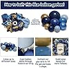 Amazon.com: Navy Blue Balloon Arch Kit - Double Stuffed Royal Dusty Blue Gold Balloon Garland ...