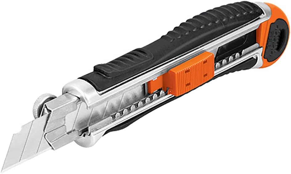 TRUPER CUT-6XX 18 mm Heavy Duty Snap-Off Knife, w/Grip and Steel Blade ...