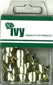 Ivy Large Drawing Pins - 50 Pin, Silver, Metal, Basic, 5010558001355 ...