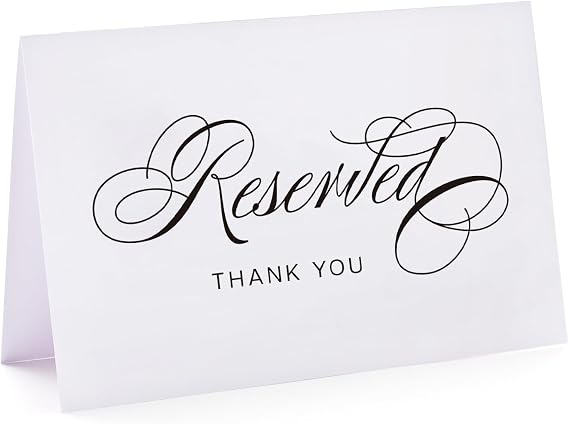 Amazon.com: AMAHEJMO 10 Pack Reserved Signs for Weddings & Parties ...