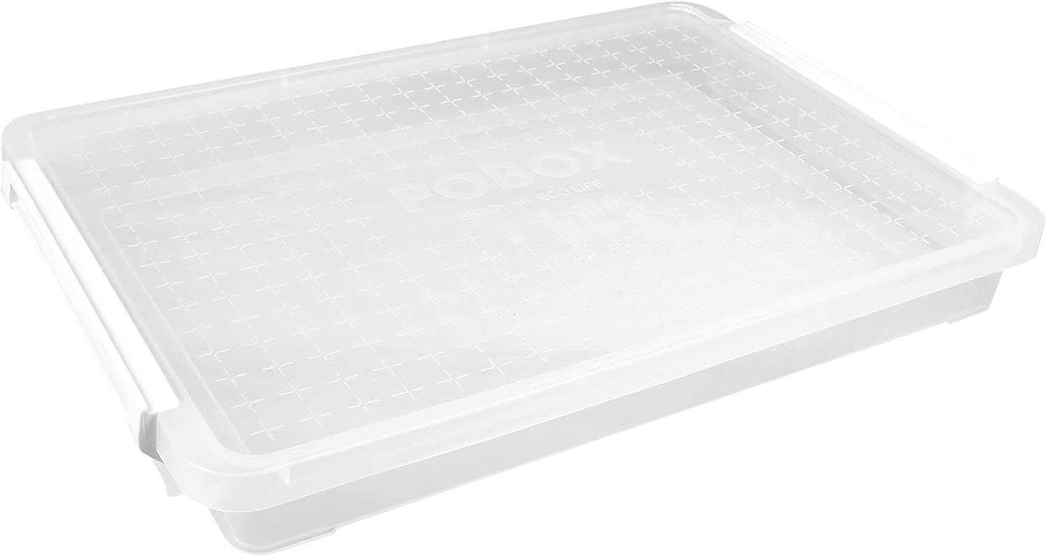 SAYEEC Clear Plastic Storage Bins with Lids, A4 Storage Box with ...