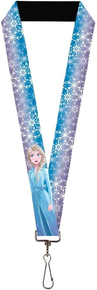 Amazon.com: Buckle-Down Disney Lanyard, Frozen 2 Mythical Elsa Pose Ice ...