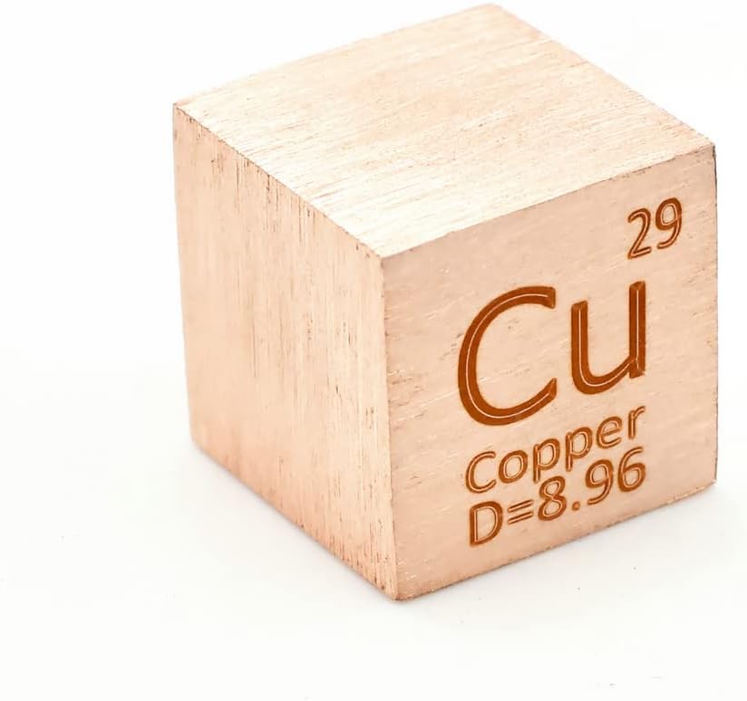 Amazon.com: 20mm Copper Cube Cu 99.95% Element Cube Pure Density Cube ...