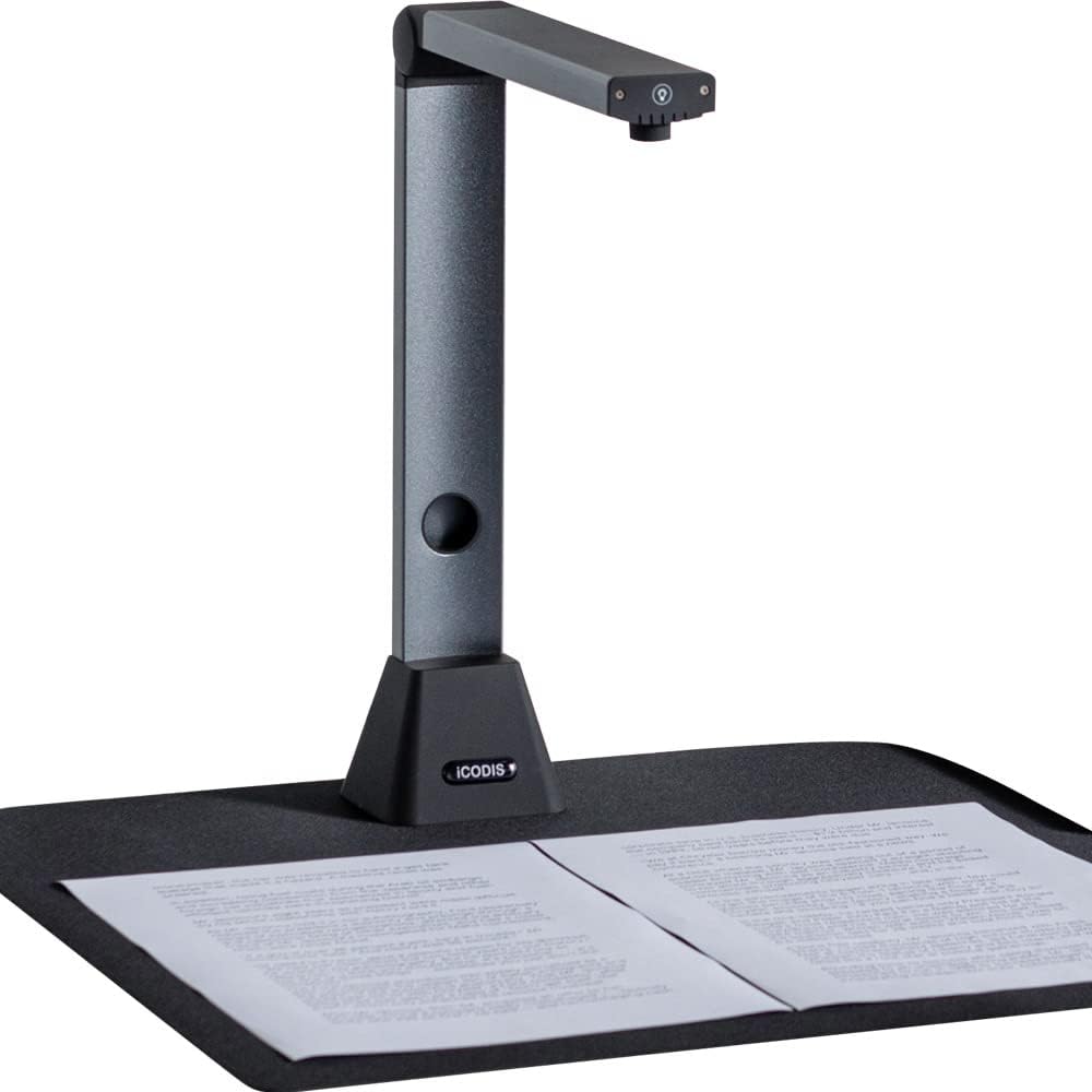 Amazon | iCODIS ドキュメントスキャナー 非破壊 スキャナー 書画カメラ:500万画素 多言語OCR機能 A4サイズ対応 LED ...