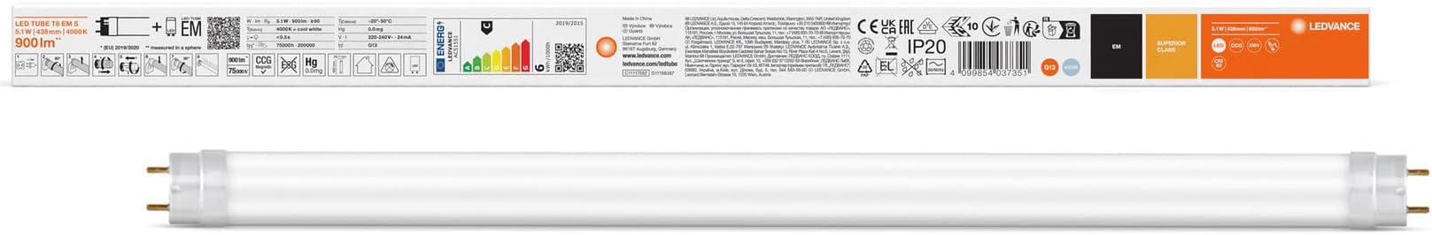 Bell Lighting 2 Pack of 15W T8 450mm 18" Fluorescent Tubes Cool White ...