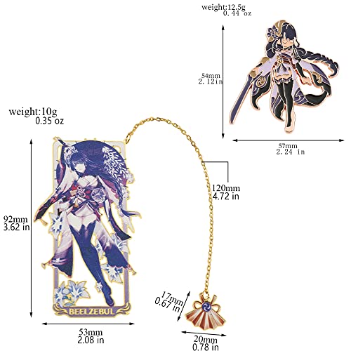 Snapklik.com : Genshin Raiden Shogun Bookmark Pin Set Page Markers ...