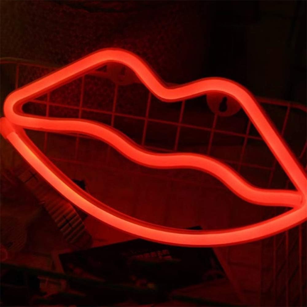 Amazon.com: Hopolon Lip Neon Signs, LED Neon Light for Party Supplies ...