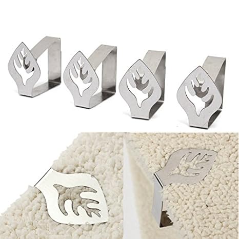 Amazon.com: Bazaar 4pcs Leaf Stainless Steel Table Cloth Clips Table ...