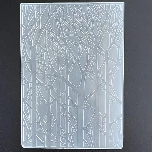 Amazon.com: Kwan Crafts Tree Landscape Background Plastic Embossing ...