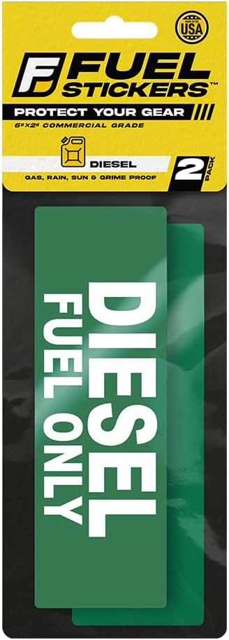 Amazon.com: Diesel Sticker for Fuel Tank - Weatherproof Diesel Only ...