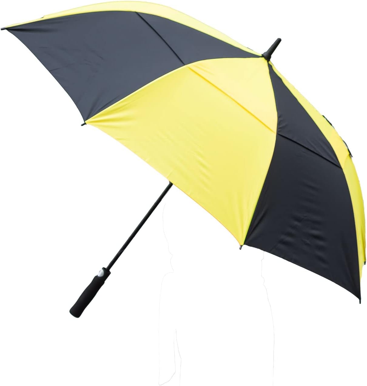Amazon.com: Mad Man Yellow and Black Golf Umbrella : Clothing, Shoes ...