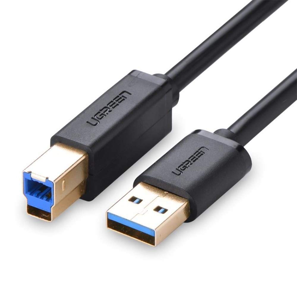 UGREEN USB 3.0 Printer Cable 1m (3.3ft) High-Speed Data Transfer Black USB Type A Male to Type B ...