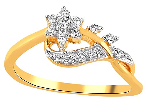 Maya Diamond Modern Collection 14k Yellow Gold and Diamond Casual Ring ...