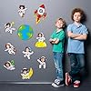 Amazon.com : Yiaoyinnz 60Pcs Outer Space Cutouts Astronaut Bulletin ...