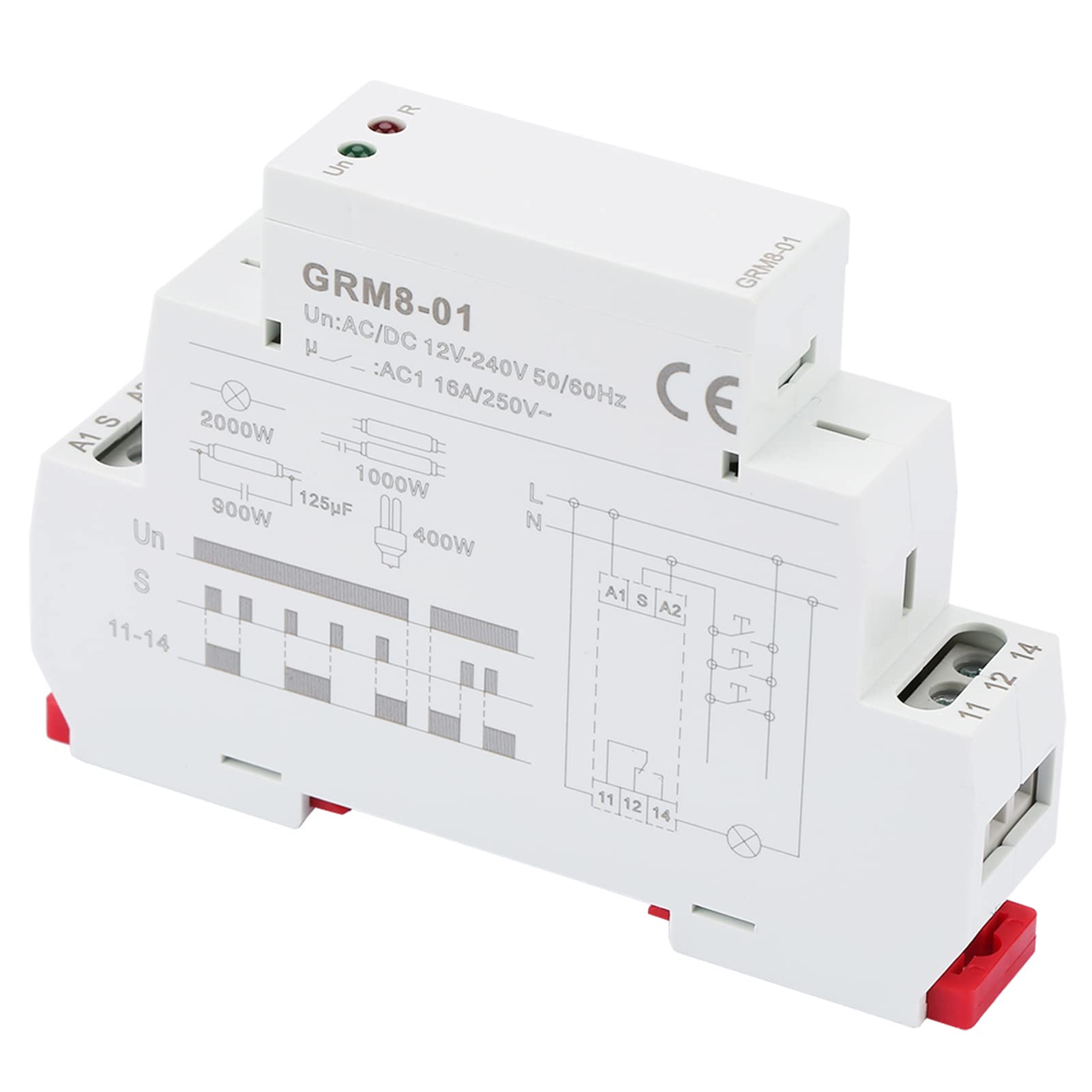Latching Relay GRM8-01 Electronic Impulse Relay, AC 230V Memory Relay ...