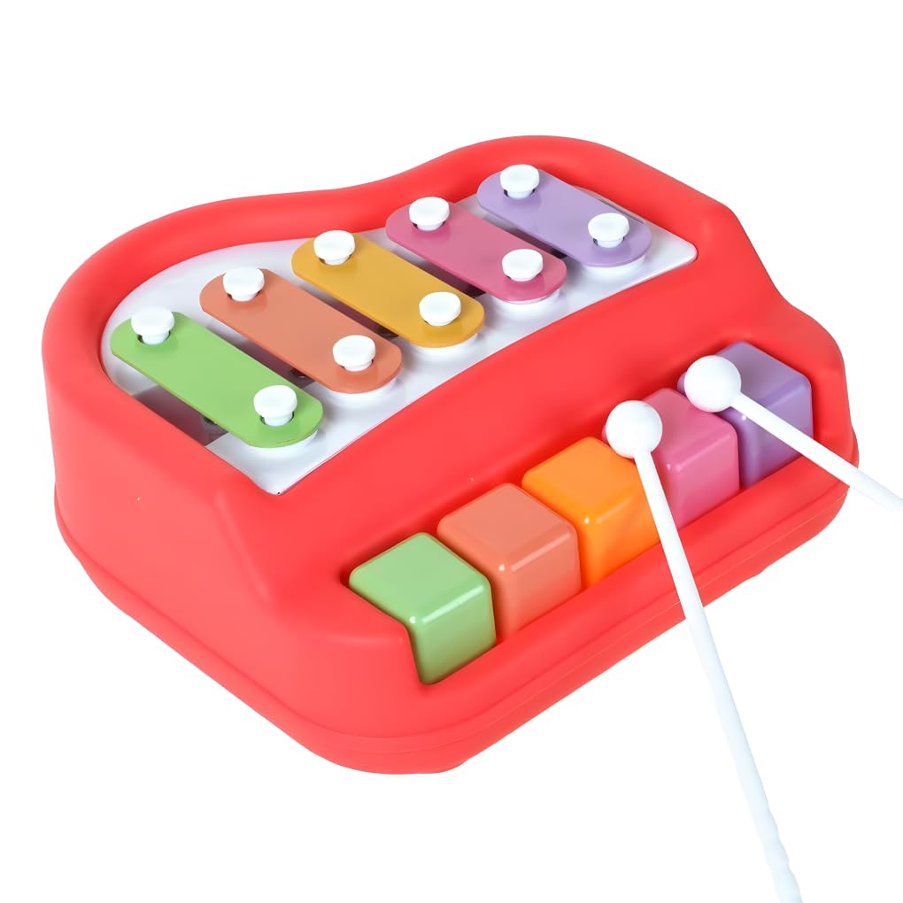 Buy KEENBEY 5 Colorful Keys Musical 2 in 1 Xylophone and Mini Piano ...