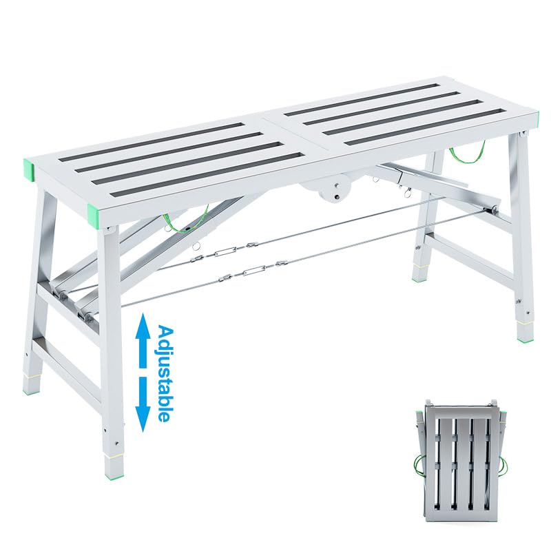 Buy JUMEIYP Portable Scaffolding Folding Work Platform Bench ...