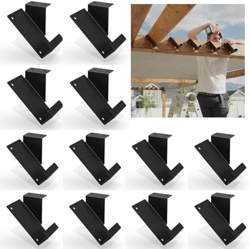 ORIGLE 12 Pcs Joist Hanger for 2x4 and 2x6, 45° Degree Louver Brackets ...