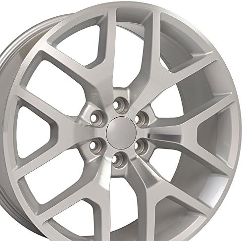 Amazon.com: 24 Inch Chrome Snowflake Rims Replica Wheels with 295/35R24 Tires Lugs TPMS Fits ...
