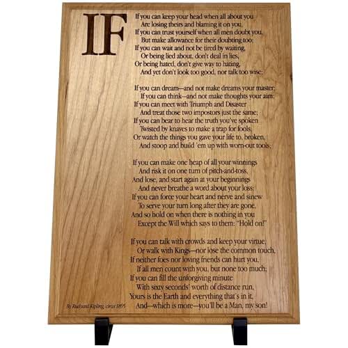 Amazon.com: IF, Rudyard_Kipling Poem Plaque, Wall Art, 9x12 and 12x15 ...