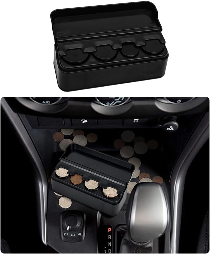 Amazon.com: Ziciner Coin Holder for Car, Auto Coin Change Organizer ...