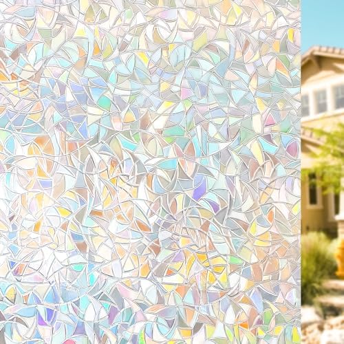 Amazon.com: Mangobox Window Privacy Film Rainbow Window Clings 3D ...
