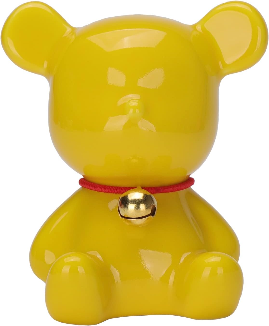 Amazon.com: Sheskind Mini Ceramic Bear Statue Wearing a Golden Bell for ...