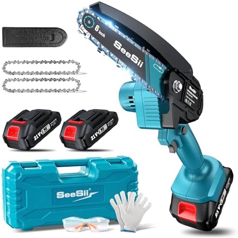 Amazon.com : Mini Chainsaw Cordless 6Inch, Peektook Chain Saw Electric ...