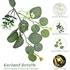Amazon.com: N&T NIETING 2 Pack Artificial Eucalyptus Garland with Lights, 6FT Artificial ...